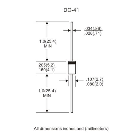 1N4007 Rectifier Diode 1A 1000V