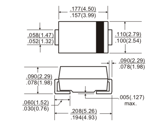 Surface Mount Silicon Rectifier Diode 1.0A 1000V M7 For General Purpose