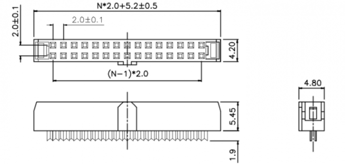 IDC Female Socket Connector / Pin And Socket Connectors For 1.0mm Flat ...