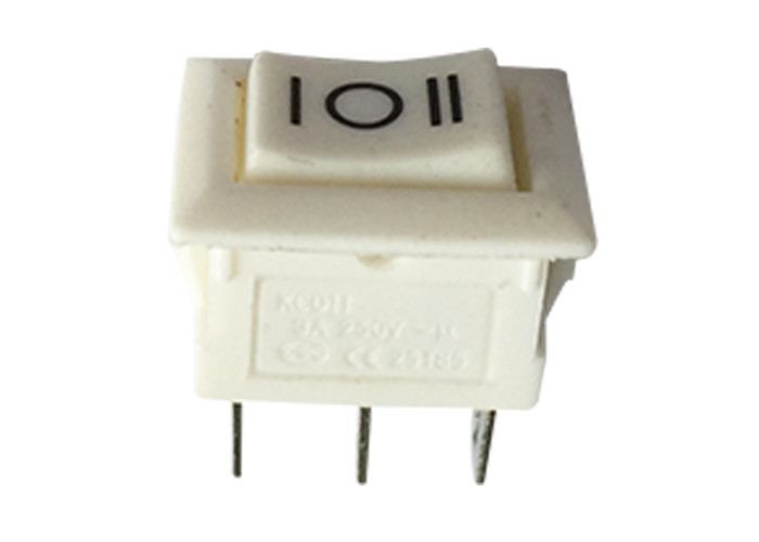 White Passive Electronic Components KCD11 Mini 3 Position Rocker Switch ...